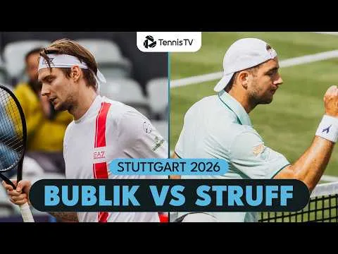 Video : Alexander Bublik defeats Jan-Lennard Struff at Stuttgart 2026 ...